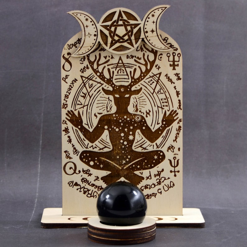 Horned God Altar SVG Cernunnos Altar With Candle Holder and - Etsy