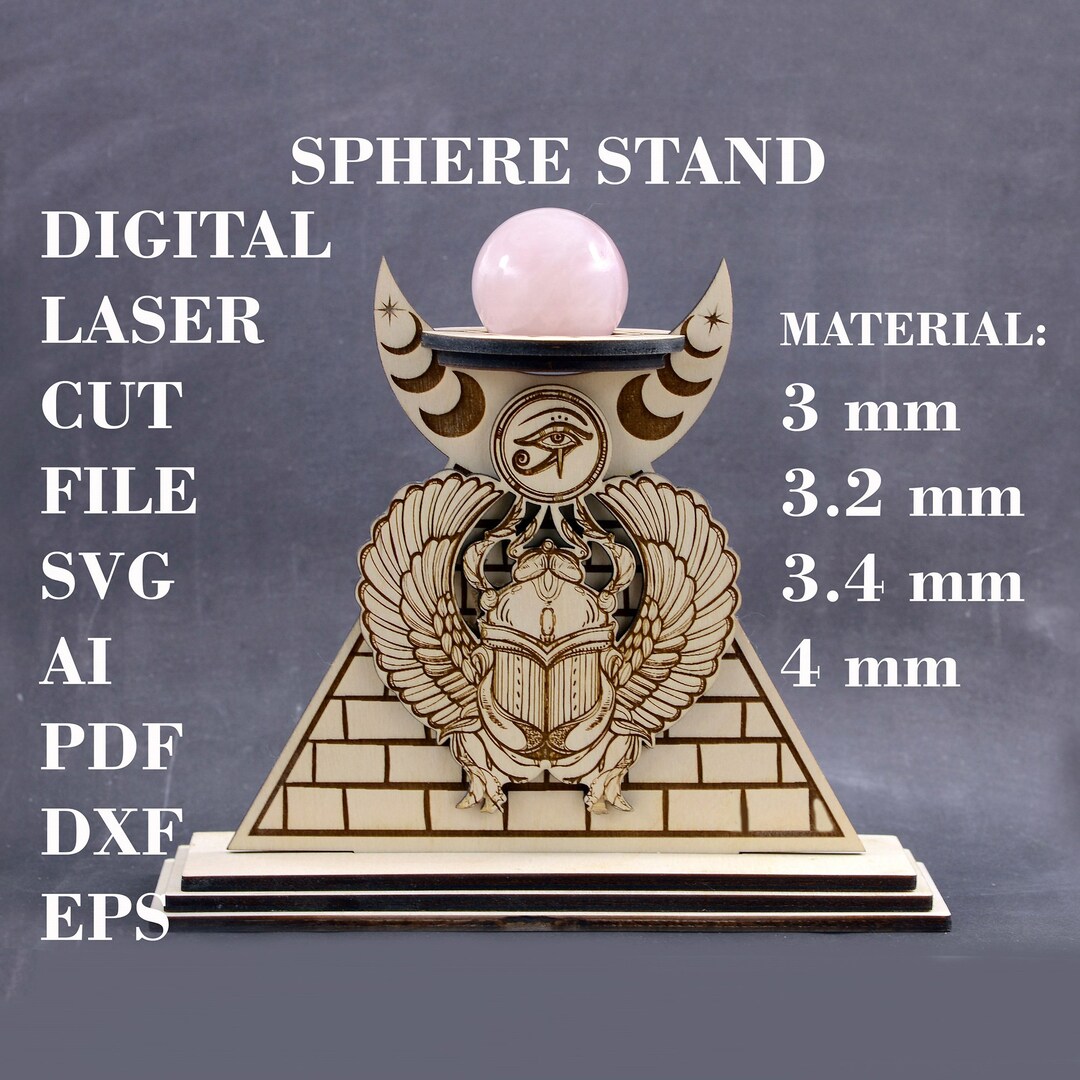 Egyptian Scarab Sphere Stand Svg Eye of Horus Sphere Holder Pyramid Svg ...