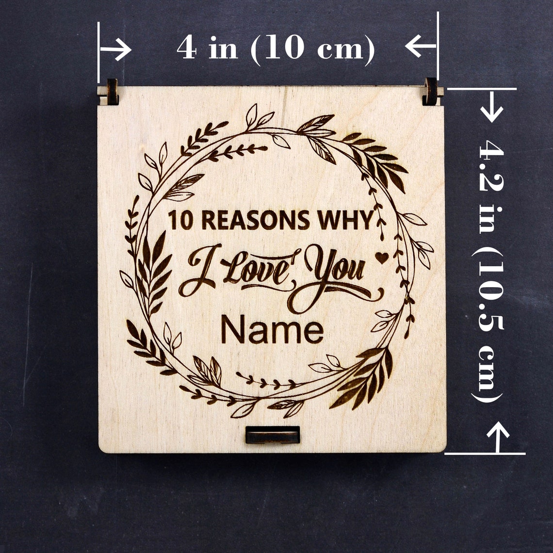 Customizable 10 Reasons Why I Love You Box With Hearts SVG - Etsy