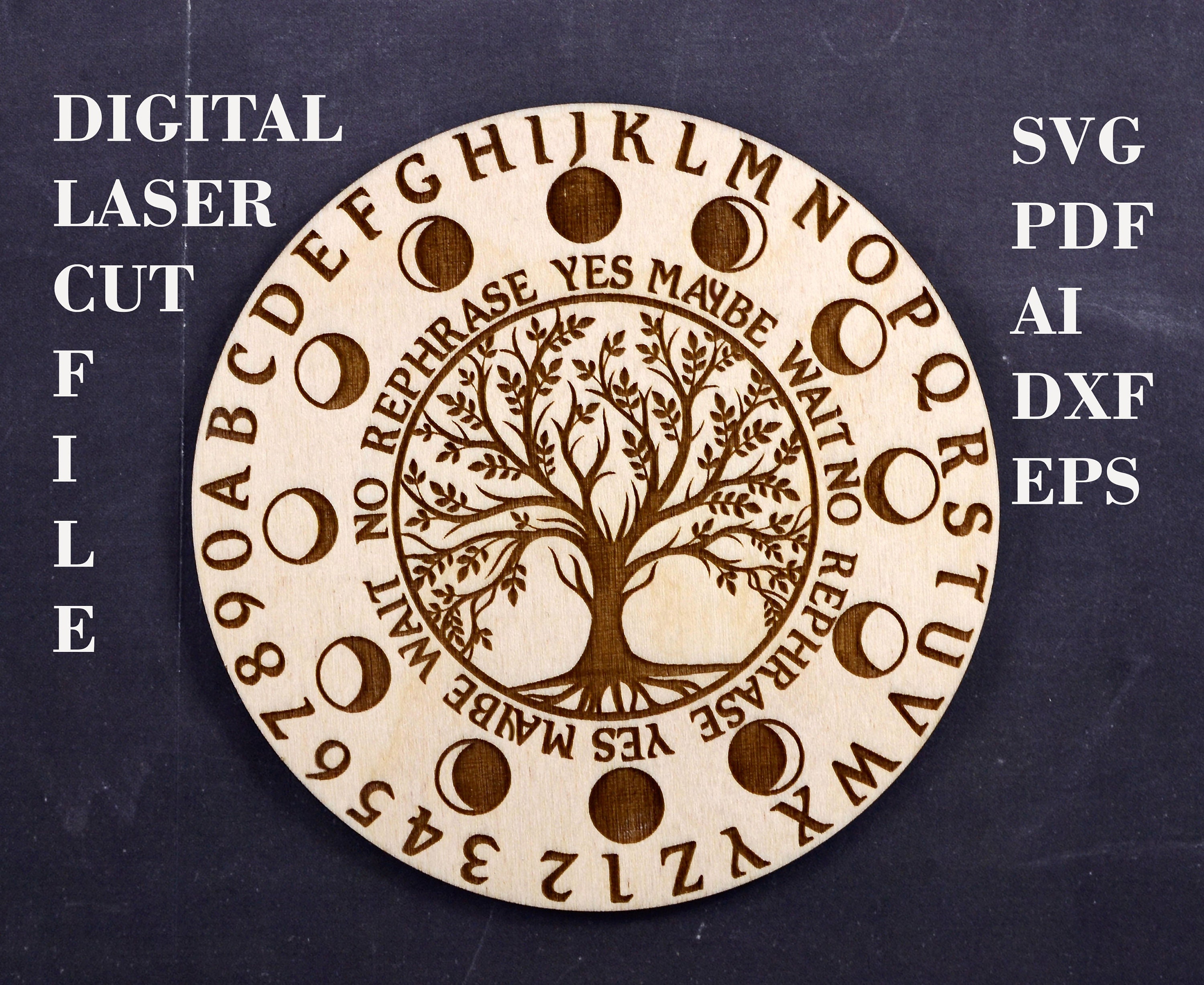 Tree of Life Pendulum Board Svg Divination Tool Svg Pagan - Etsy