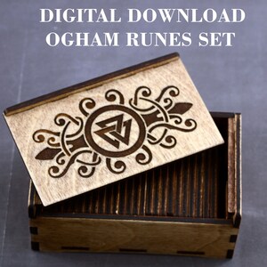 Ogham Runes SVG Ogham Stave Set With Box SVG Ancient Irish Alphabet Svg ...