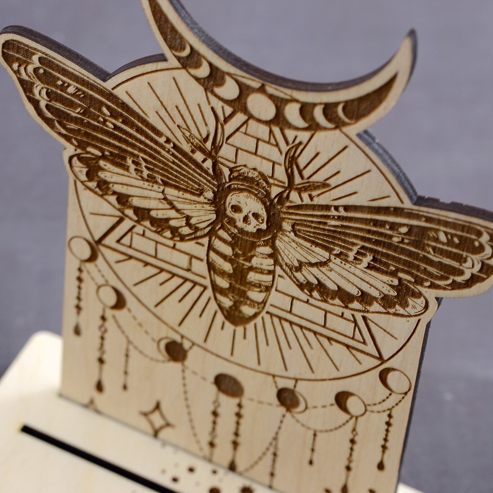 Death Head Moth Tarot Card Stand SVG Tarot Display Card With Candle ...