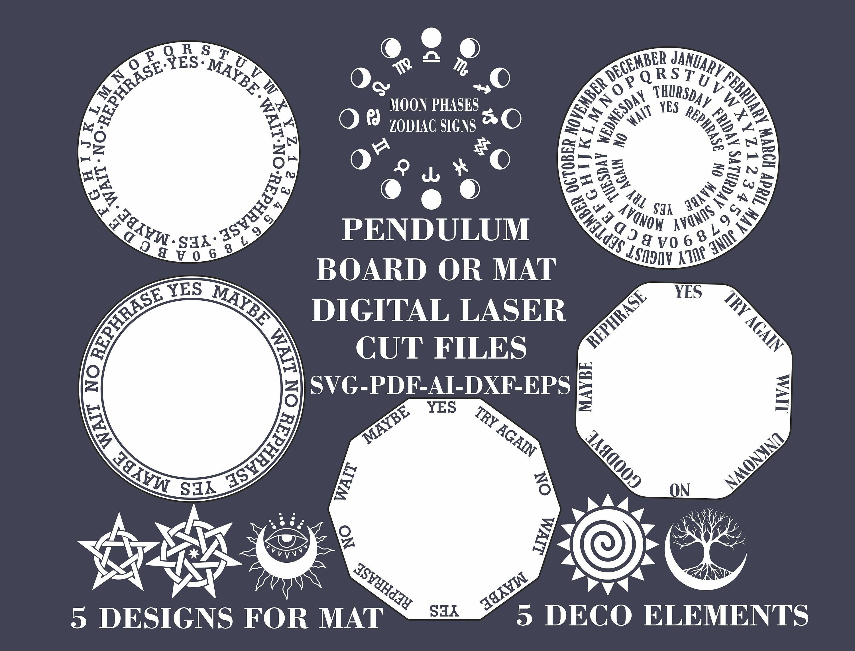 Blank Pendulum Board Svg Pendulum Mat Svg Talking Board Svg - Etsy