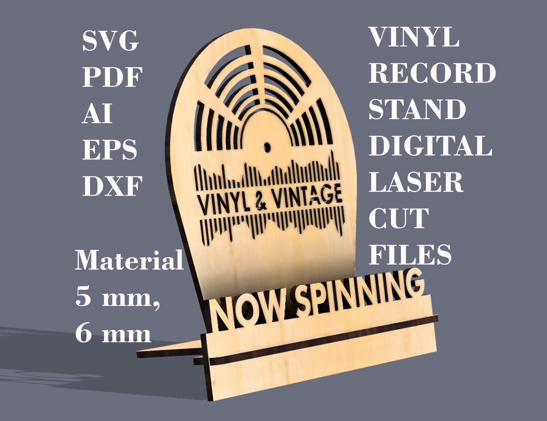 Vinyl Record Stand Svg Wooden Tabletop Record Display Svg - Etsy UK