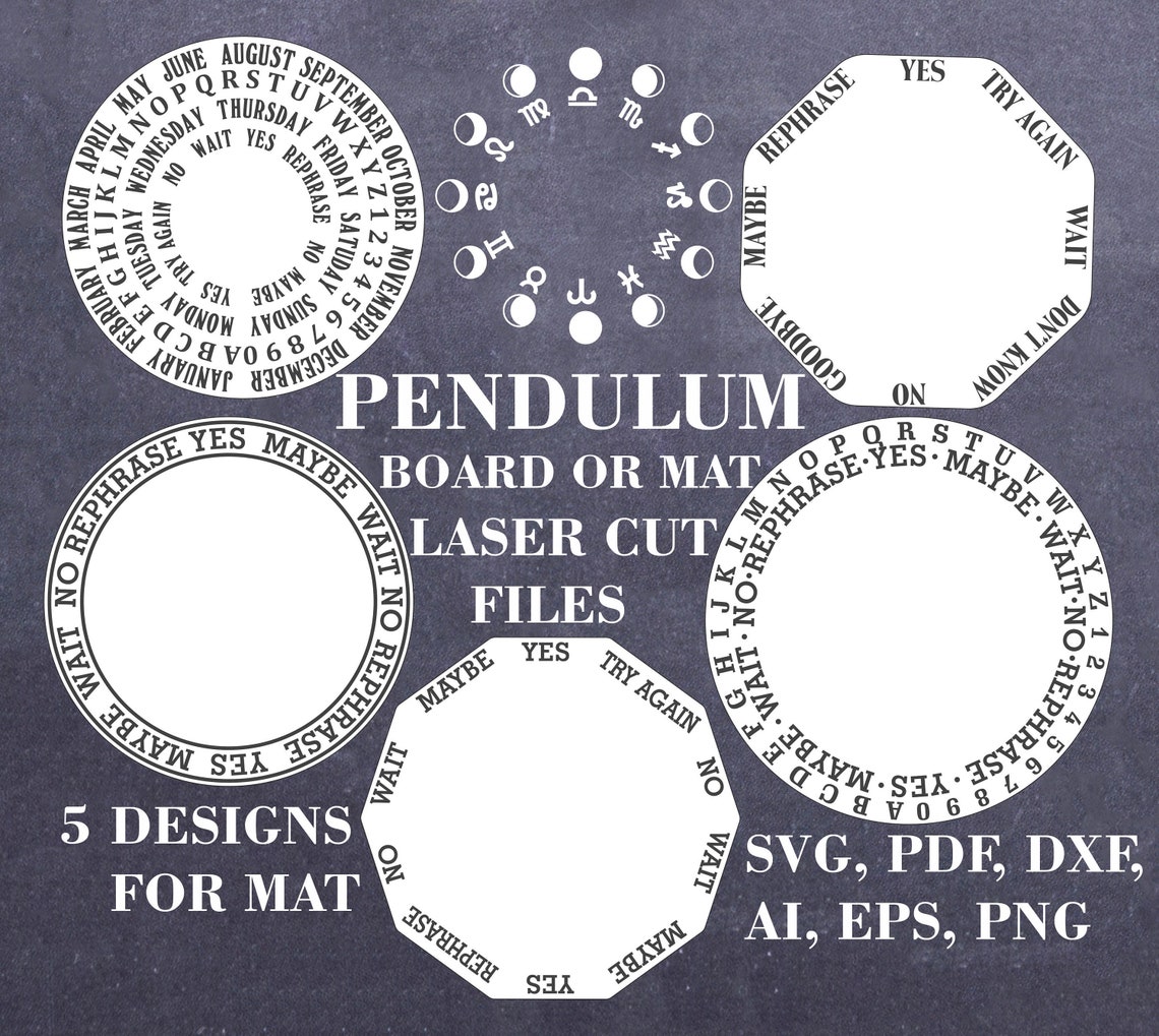 Blank Pendulum Board Svg Pendulum Mat Svg Talking Board Svg | Etsy UK