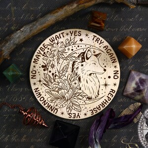 Floral Fox Pendulum Board SVG Moon and Fox Svg Esoteric Decor Svg ...