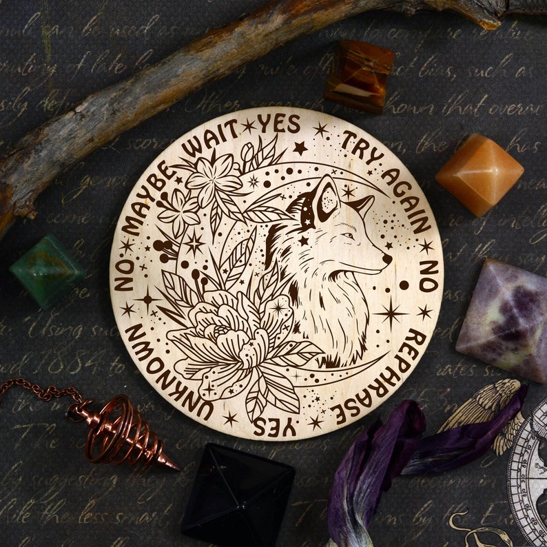 Floral Fox Pendulum Board SVG Moon and Fox Svg Esoteric Decor - Etsy