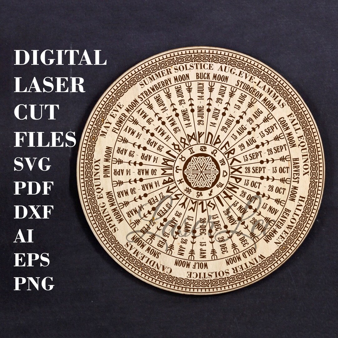 Runic Astrology Calendar SVG Celtic Calendar SVG Runic Zodiac SVG ...