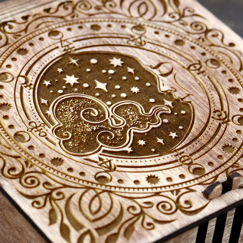 Witch Trinket Box Svg Moon Wiccan Box Svg Pagan Box Svg - Etsy