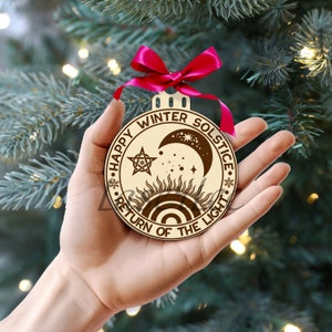 Winter Solstice Ornament SVG, Set of 5 Pcs Yule Ornament SVG, Pagan ...