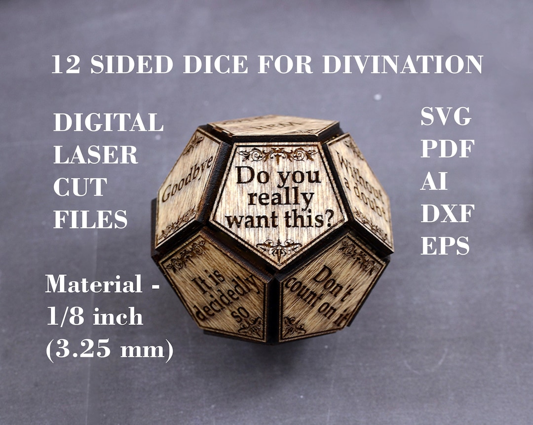 12 Sided Divination Dice SVG Fortune Telling Dice SVG - Etsy