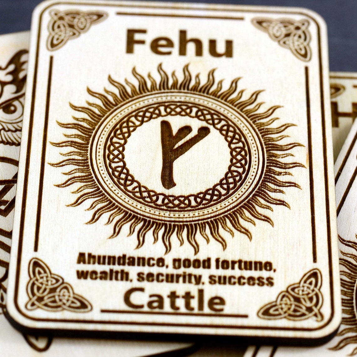 Wooden Runes Oracle Cards SVG Set of 24 Pcs Elder Futhark - Etsy