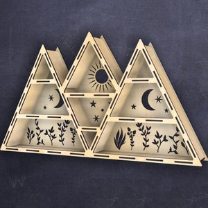 Mountain Shelf SVG, Wall Crystal Display SVG, Triangle Shelf Digital ...