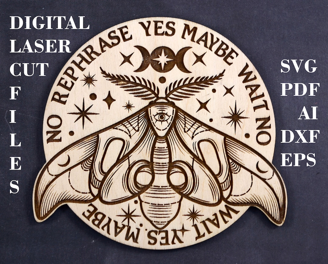 Lunar Moth Pendulum Board Svg Divination Tool Svg Withcraft - Etsy