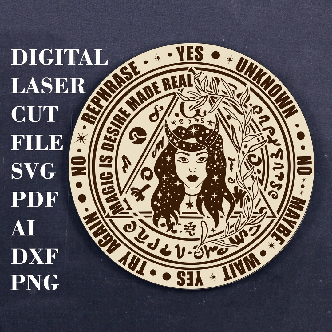 Mystic Pendulum Board Svg Yes No Board Png Divination Tool Svg ...