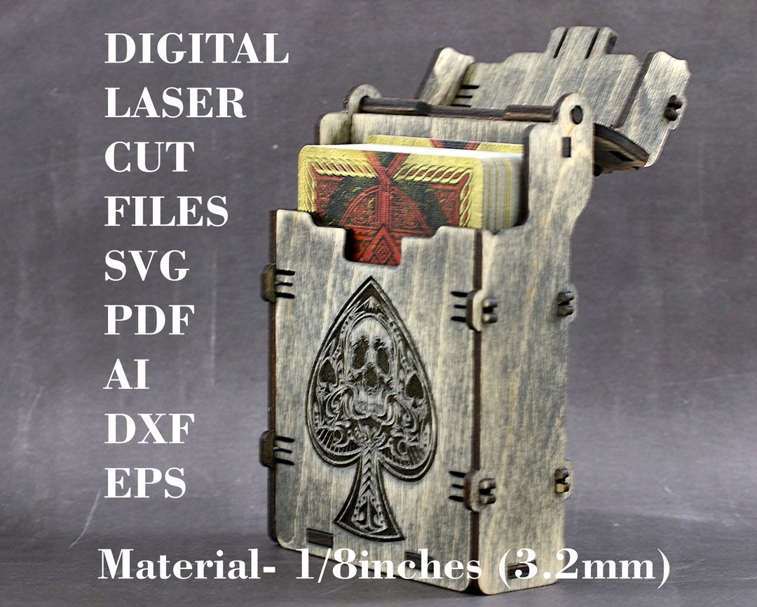 Wooden Poker Card Box SVG Playing Card Box Svg Digital Laser - Etsy