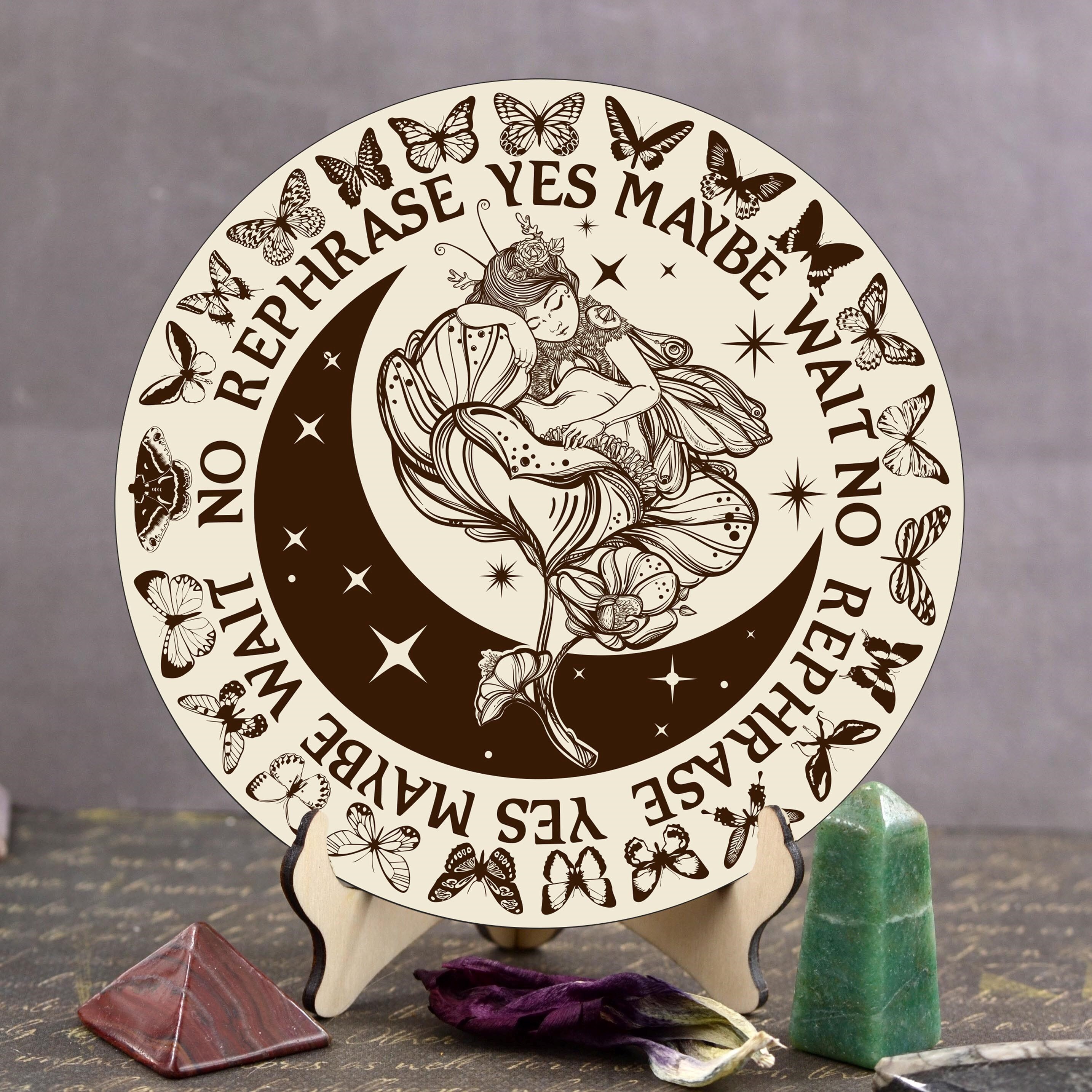 Sleeping Fairy Pendulum Board SVG Moon Fairycore Decor SVG PNG - Etsy