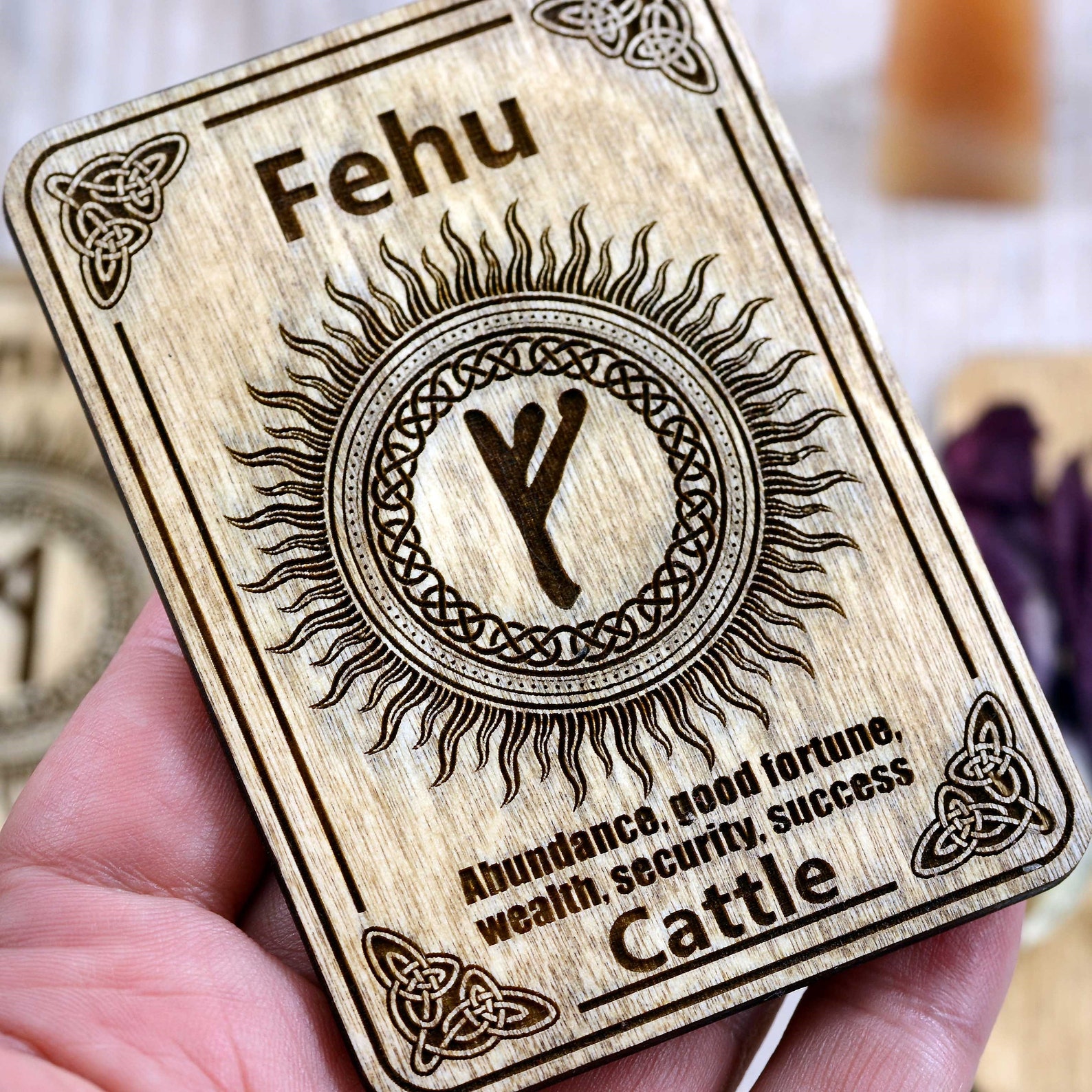 Elder Futhark Runes Oracle Cards SVG Set of 24 Pcs With Box Laser Cut ...