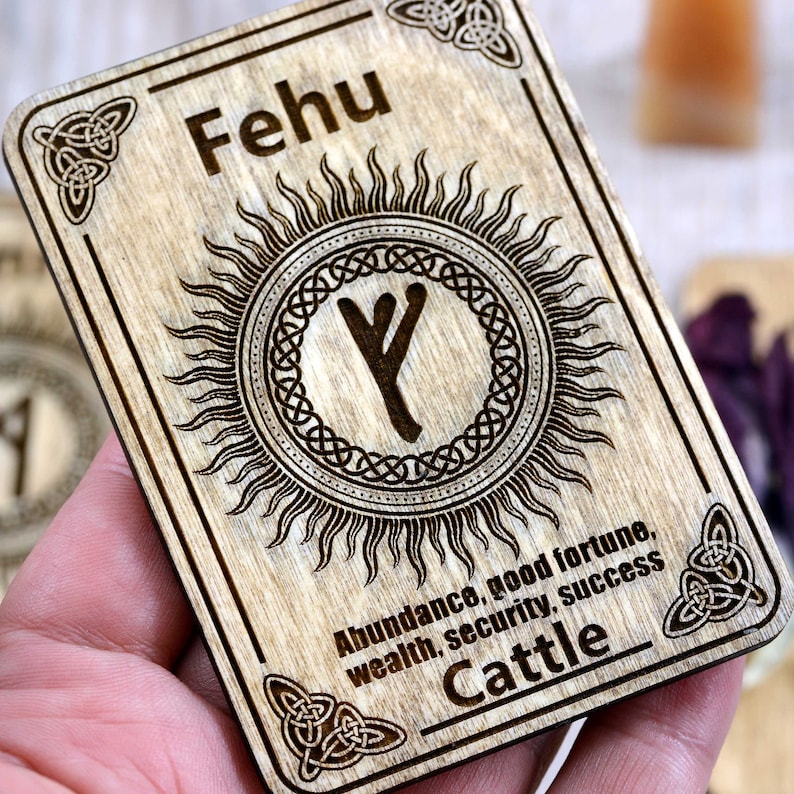 Elder Futhark Runes Oracle Cards SVG Set of 24 Pcs With Box - Etsy