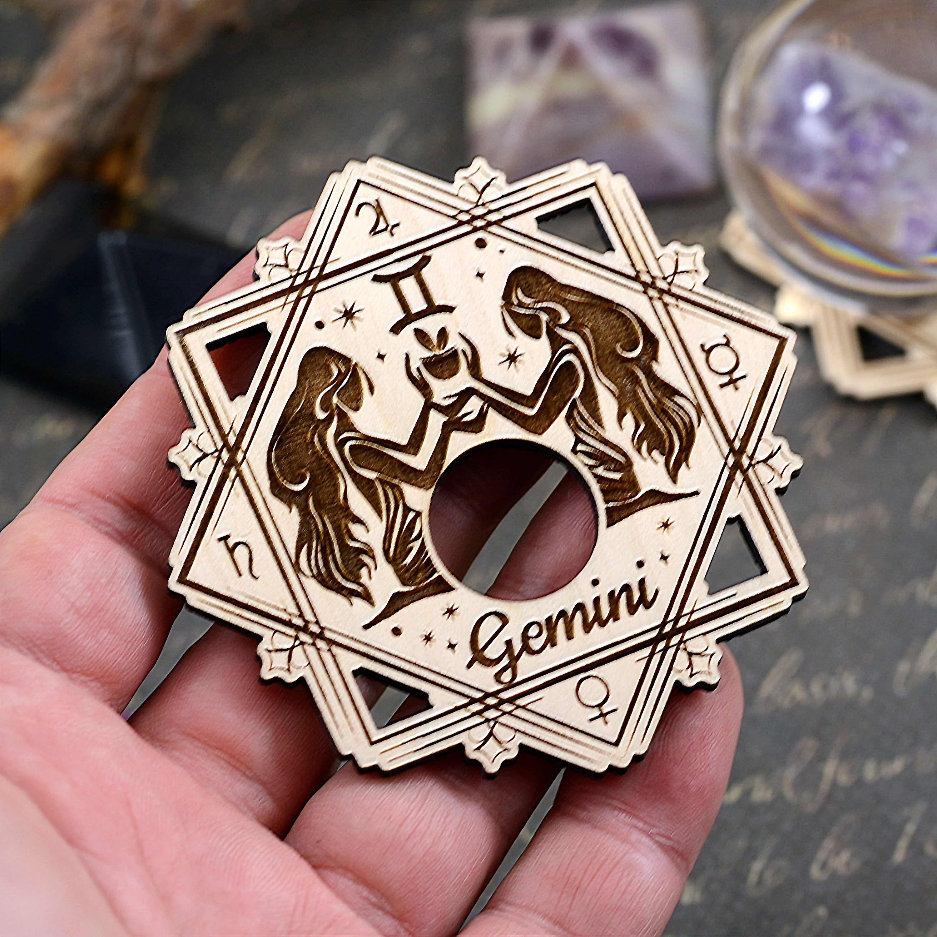 Zodiac Sphere Stand Set of 12 Pcs SVG Wooden Crystal Ball - Etsy UK