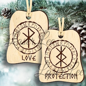 Protection Runes Ornaments SVG Set of 9 Pcs Celtic Christmas Ornaments ...