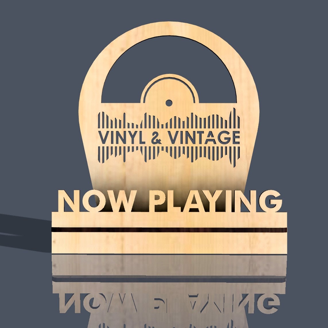 Vinyl Record Stand Svg Wooden Tabletop Record Display Svg Laser Cut ...