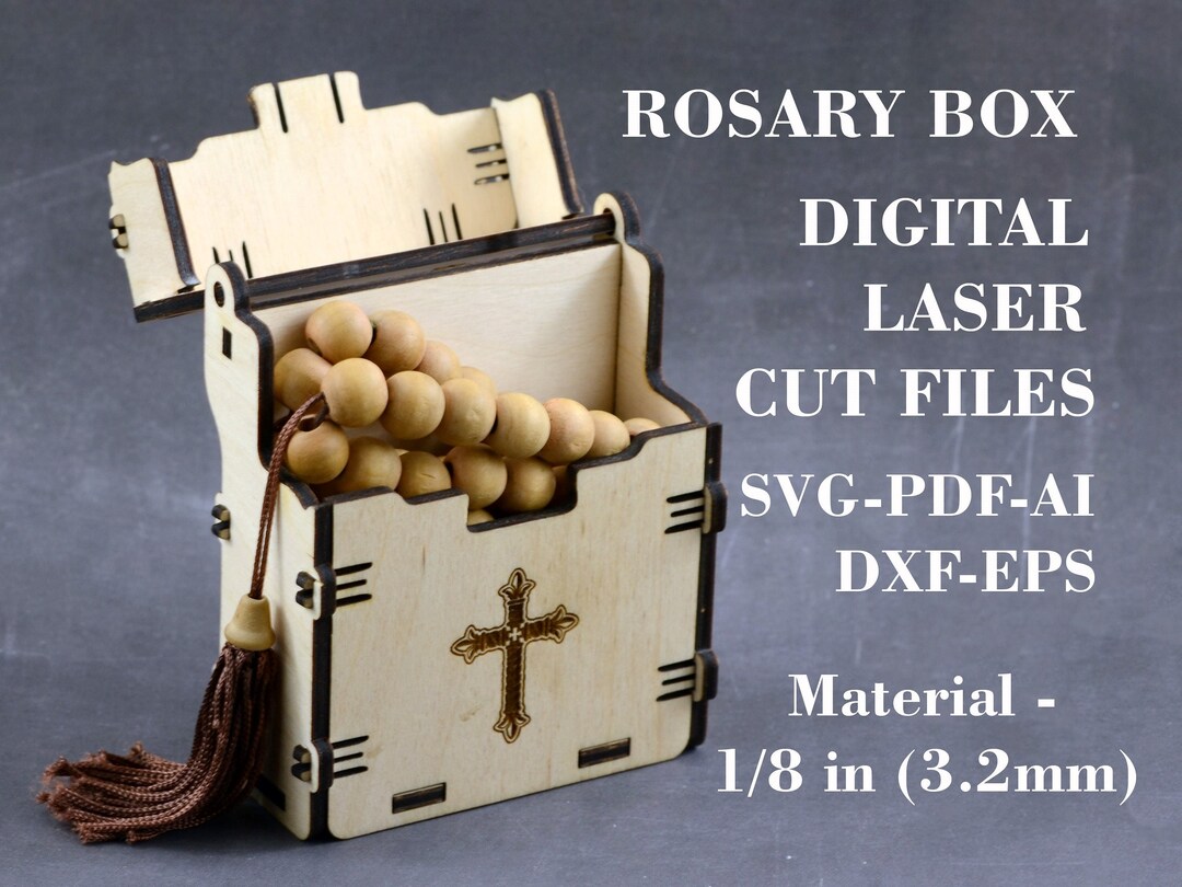 Rosary Box SVG Small Wooden Box Svg Digital Laser Cut Files - Etsy
