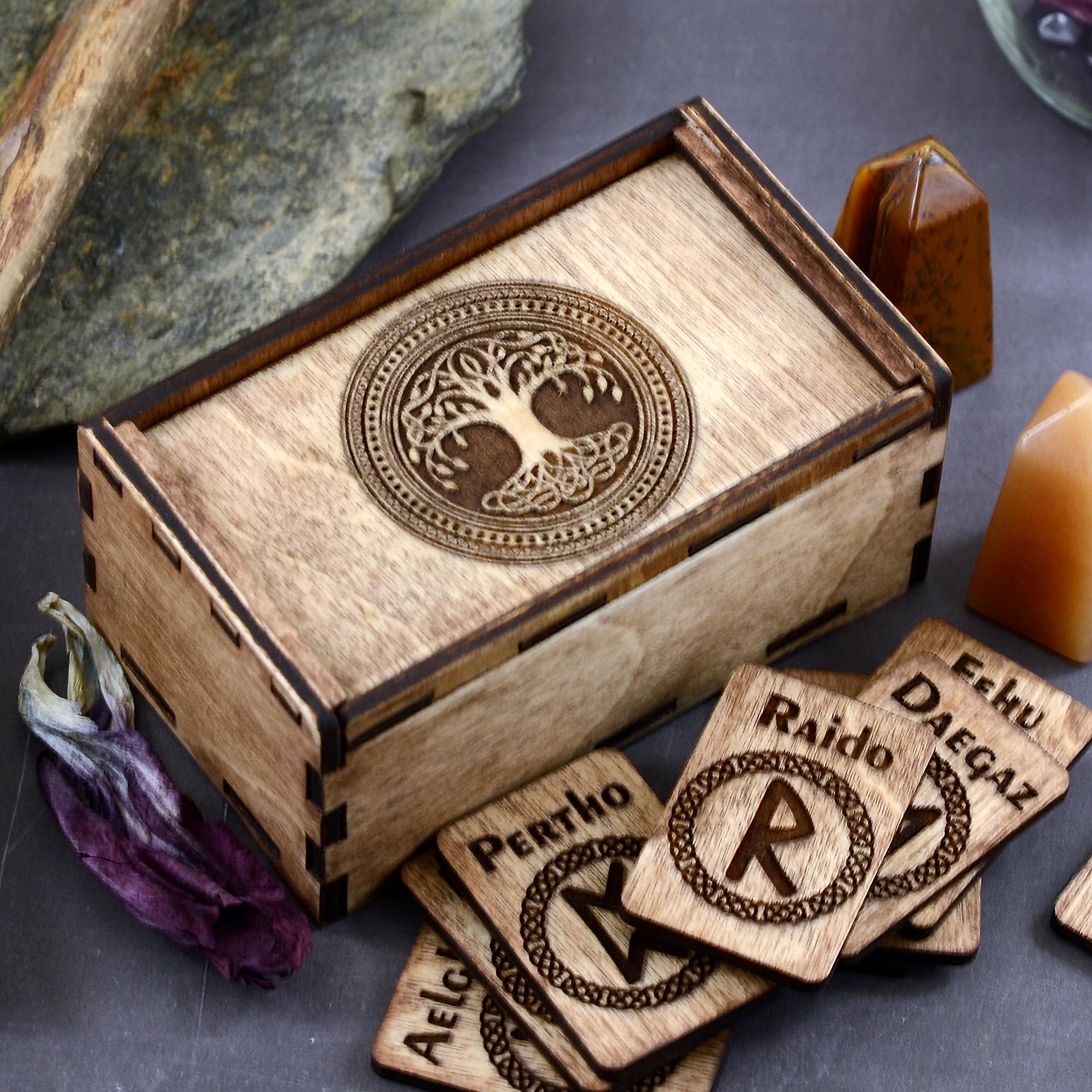 Nordic Runes Set in Small Box SVG Viking Runes Svg Digital Laser Cut ...