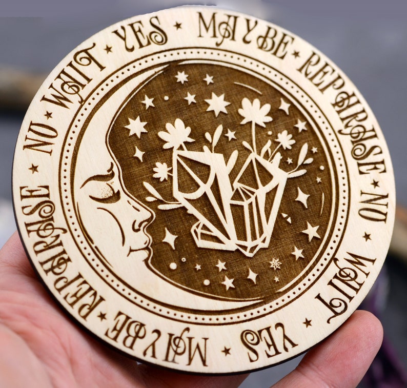 Crystal Moon Pendulum Board Svg Divination Tool Svg Pagan | Etsy