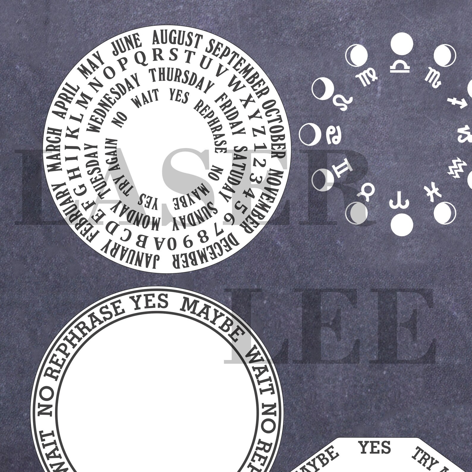 Blank Pendulum Board Svg Pendulum Mat Svg Talking Board Svg | Etsy UK