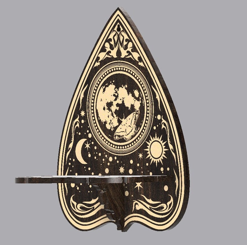 Planchette Pendulum Shelf SVG Wall Crystal Shelf Laser File Pendulum ...