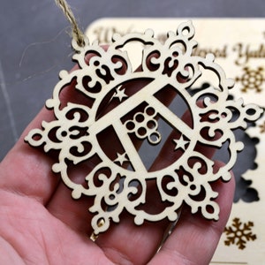 Wooden Yule Greeting Card SVG Yule Tree Ornament Set of 5 Svg Winter ...