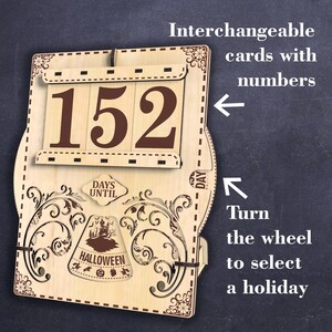 Holiday Countdown Calendar Laser-cut Files Days Until Holiday SVG ...