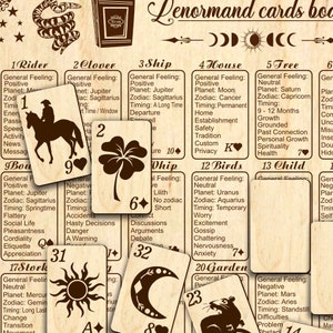 Lenormand Cards Board SVG Divination Tool Digital Laser Cut File ...