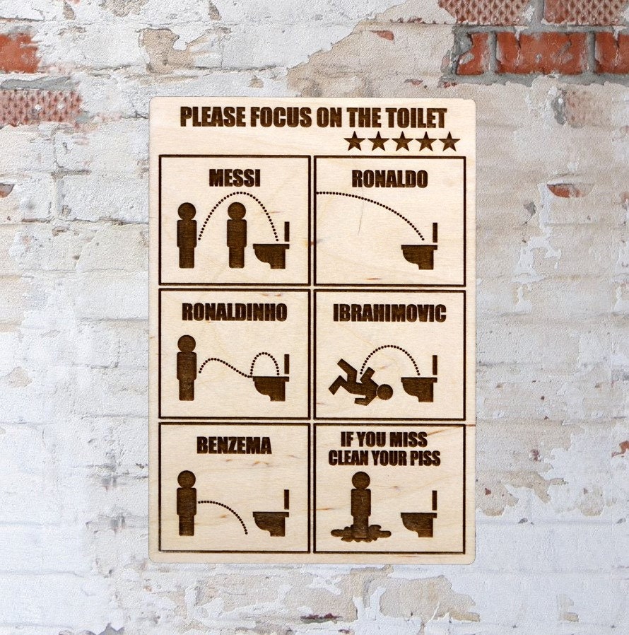 Funny Piss Sign Svg Humor Toilet Sign Svg Focus on the Toilet - Etsy UK