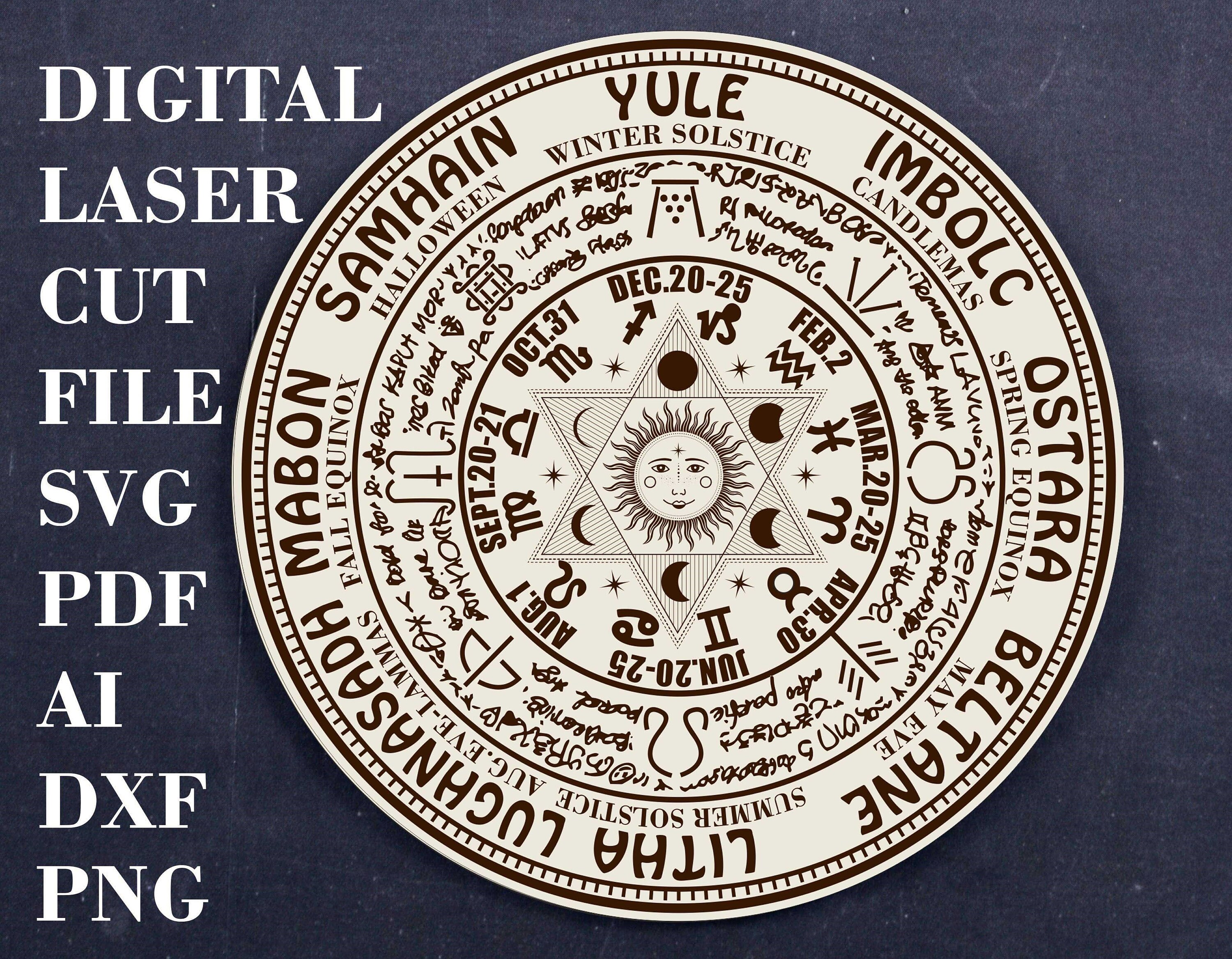 Pagan Wheel of the Year SVG Wiccan Calendar Svg Altar Tile Svg - Etsy UK