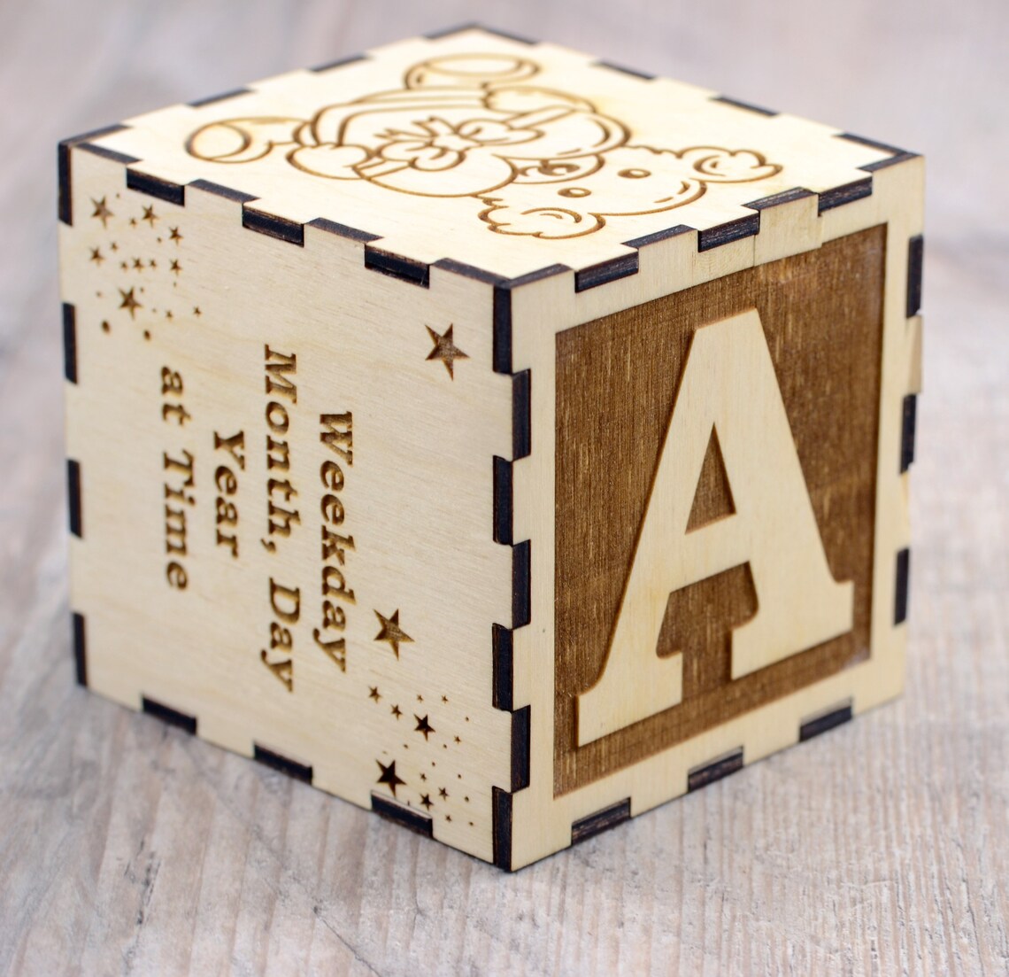 Custom Baby Block Svg Personalized Wooden Block Digital Laser | Etsy UK