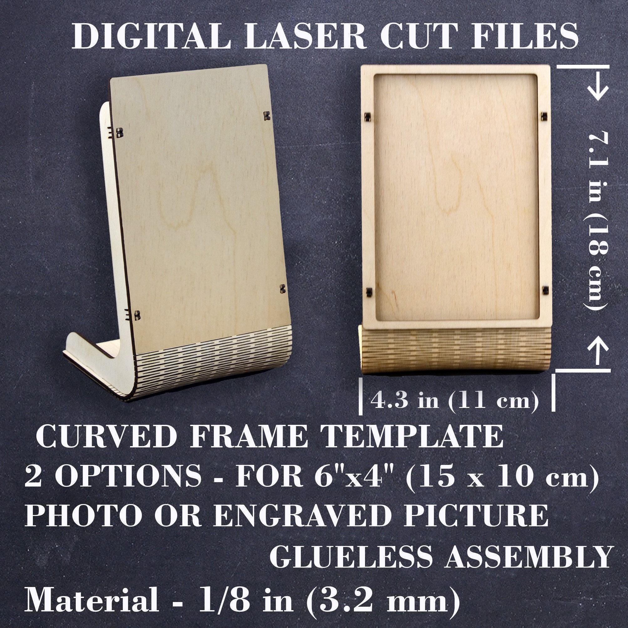 Curved Frame Template for Laser Cut Photo Frame 6x4 Svg - Etsy UK
