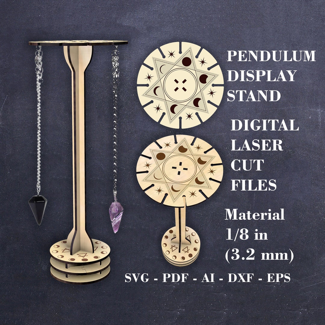 Circle Stand for 12 Pendulums SVG Digital Laser Cut File Pendulum Display Holder SVG Glowforge ...