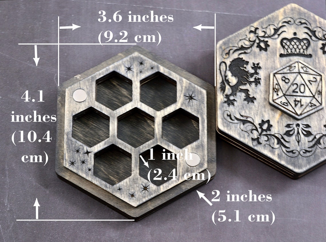 RPG Dice Box SVG Wooden Box for 7 Dice Svg Digital Laser Cut | Etsy UK