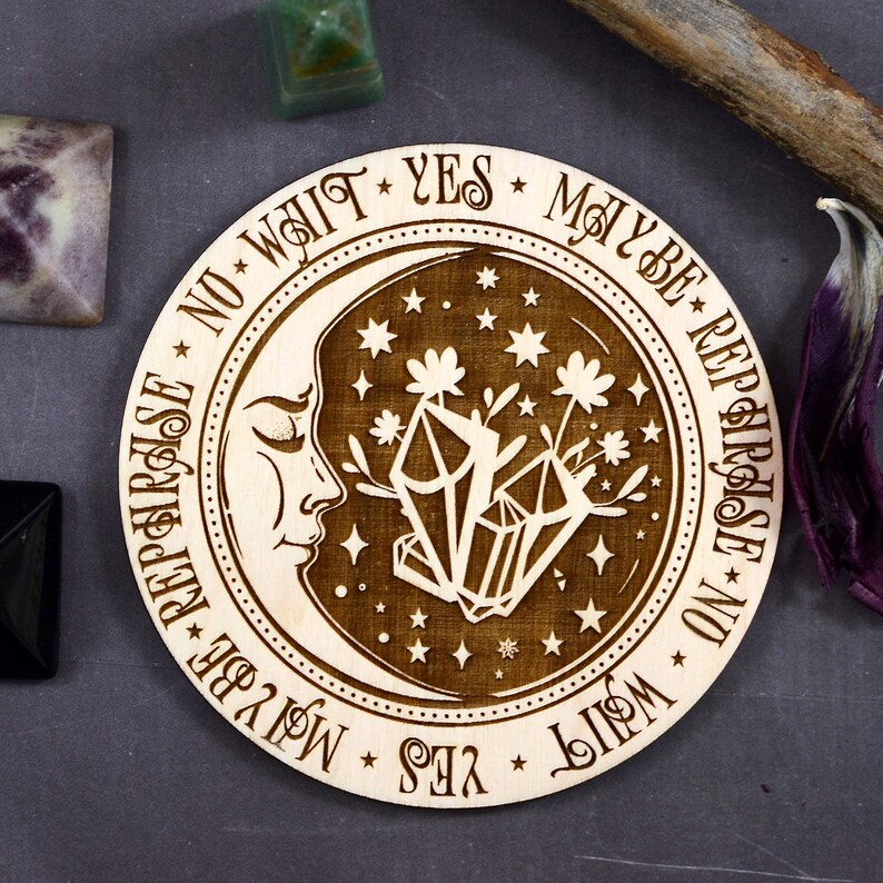 Crystal Moon Pendulum Board Svg Divination Tool Svg Pagan | Etsy