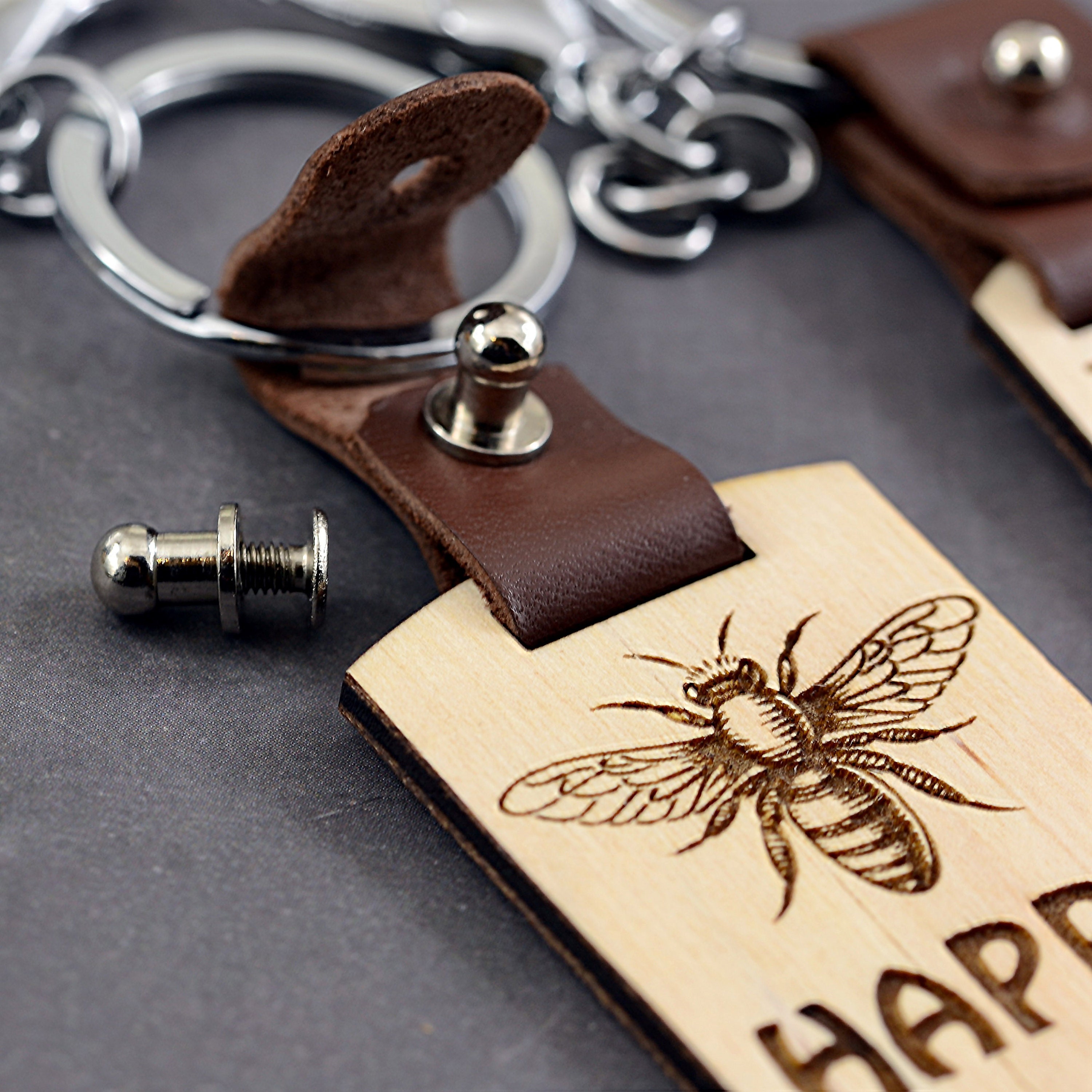Blanks Wood and Leather Keychain SVG Keychain Template Svg - Etsy