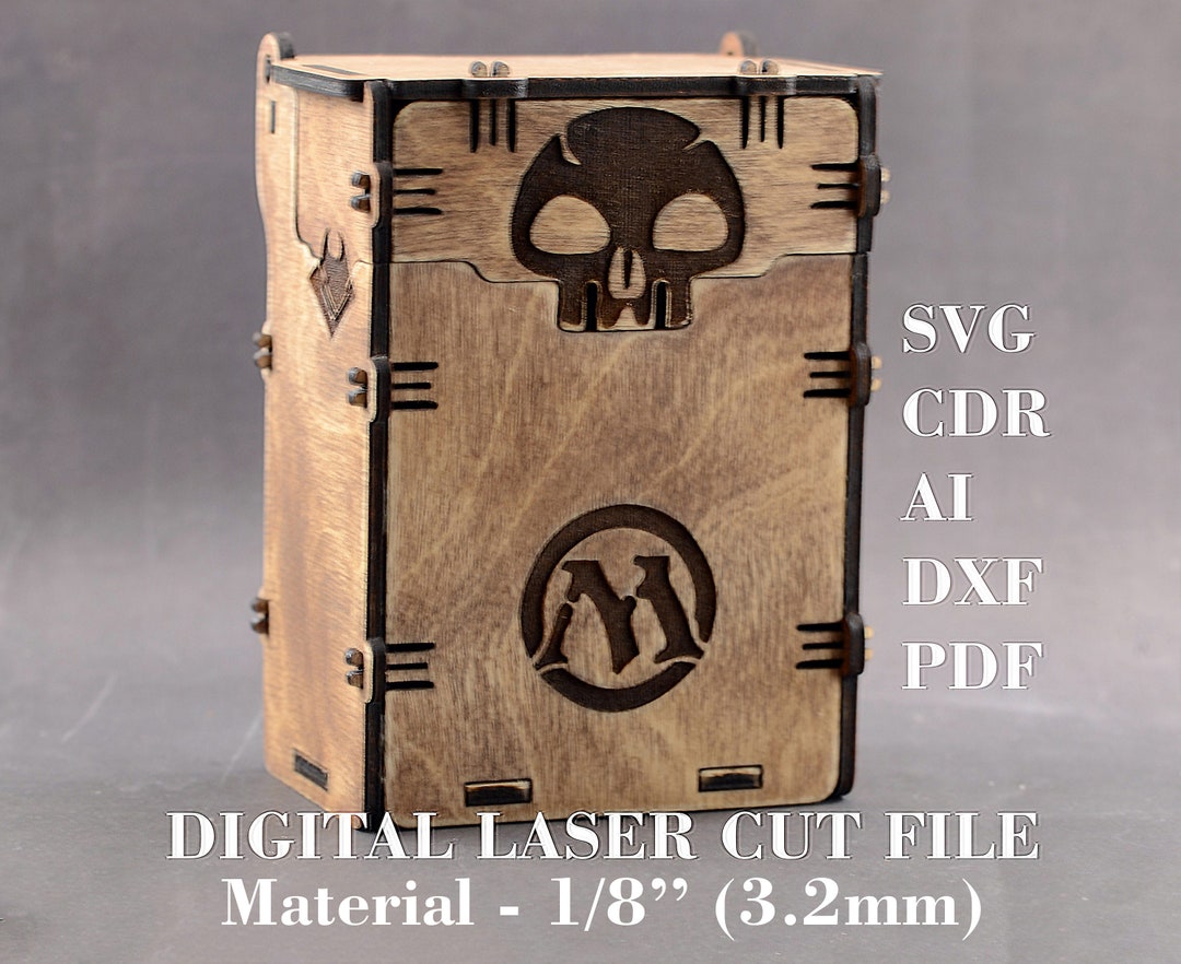 MTG Card Box SVG Box for Board Game Cards Svg TCG Storage Box - Etsy