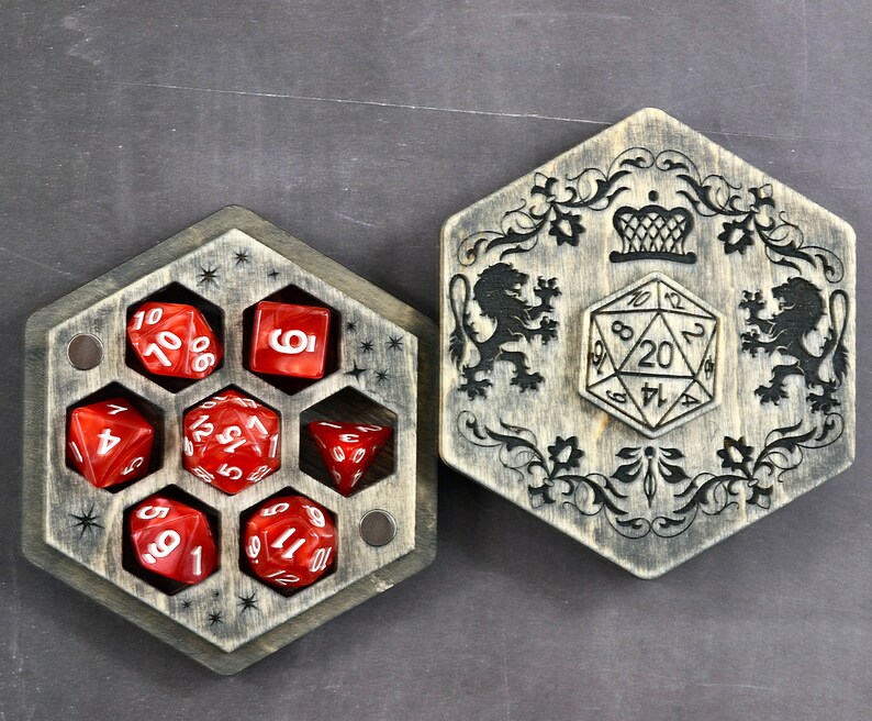 RPG Dice Box SVG Wooden Box for 7 Dice Svg Digital Laser Cut | Etsy UK