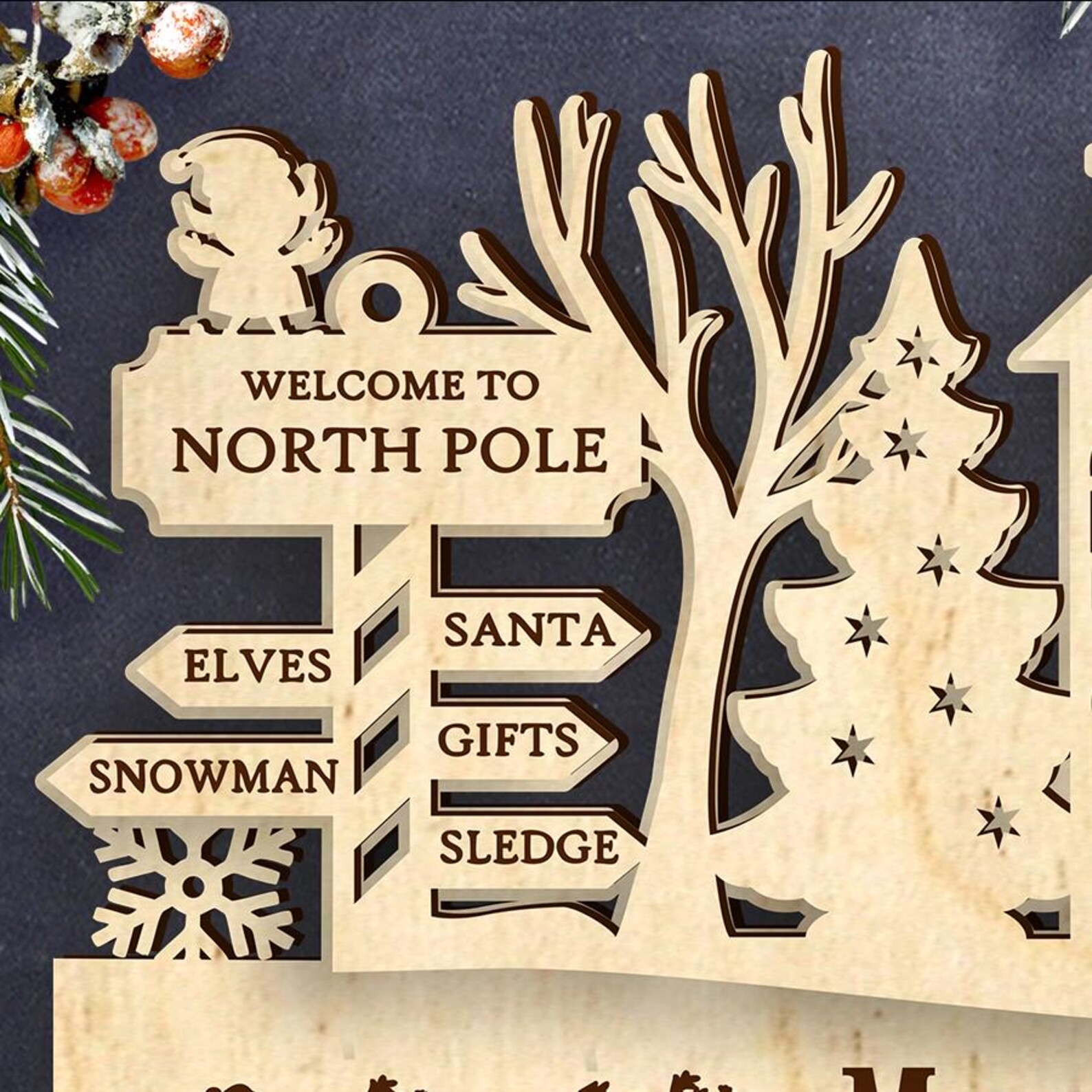 Customizable Wall Advent Calendar SVG Days Until Christmas SVG ...