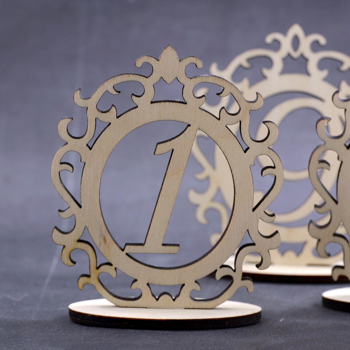 Wooden Table Numbers SVG Wedding Table Number Template With - Etsy