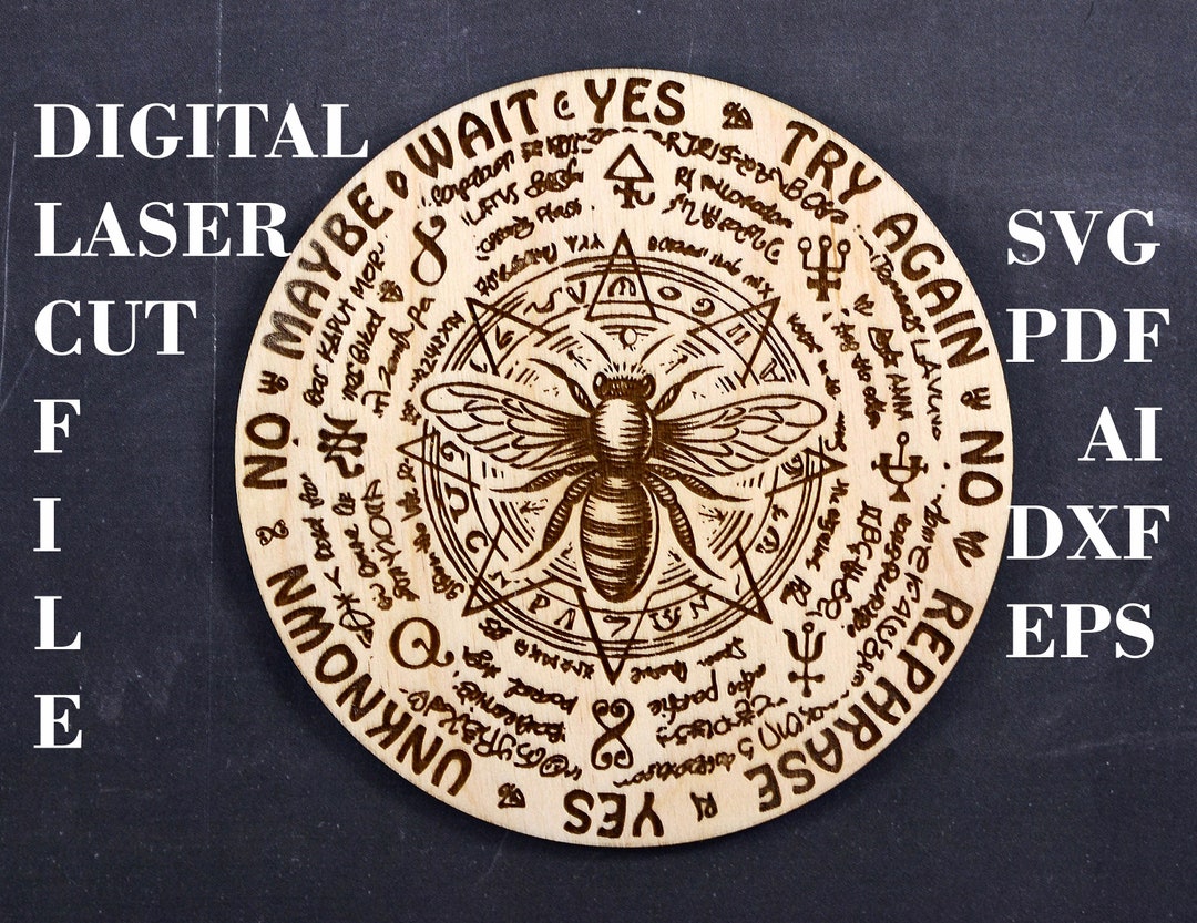 Mystic Bee Pendulum Board Svg Divination Tool Svg Witchcraft - Etsy