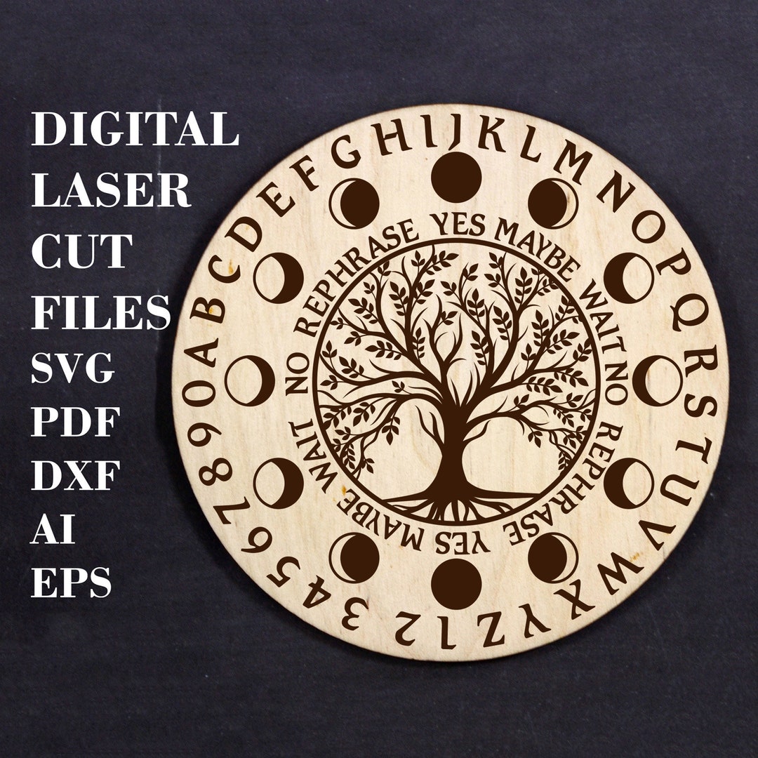 Tree of Life Pendulum Board Svg Divination Tool Svg Pagan Decor Svg ...