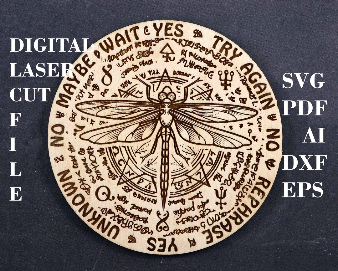 Dragonfly Pendulum Board Svg Divination Tool Svg Witchcraft - Etsy