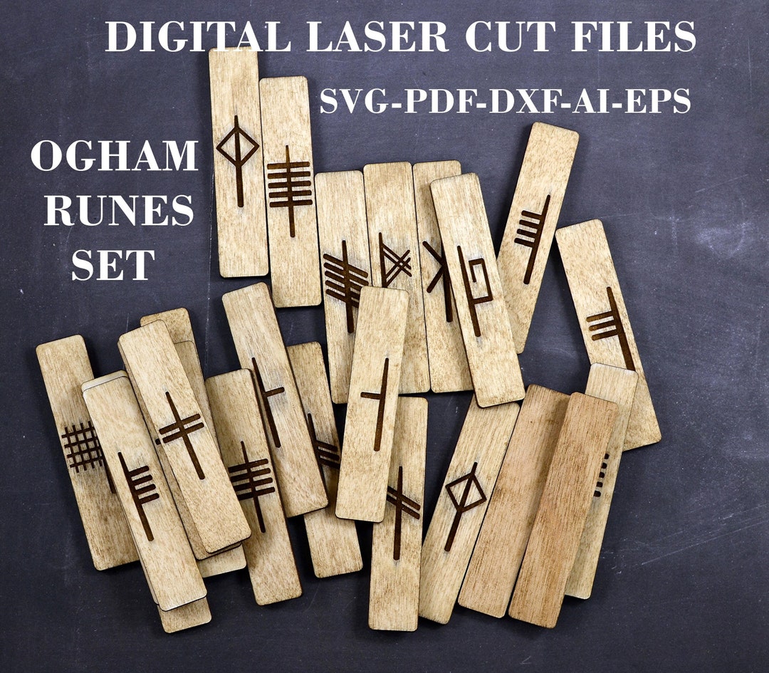 Ogham Stave Set SVG Ogham Runes Set of 25 Pcs SVG Ancient - Etsy